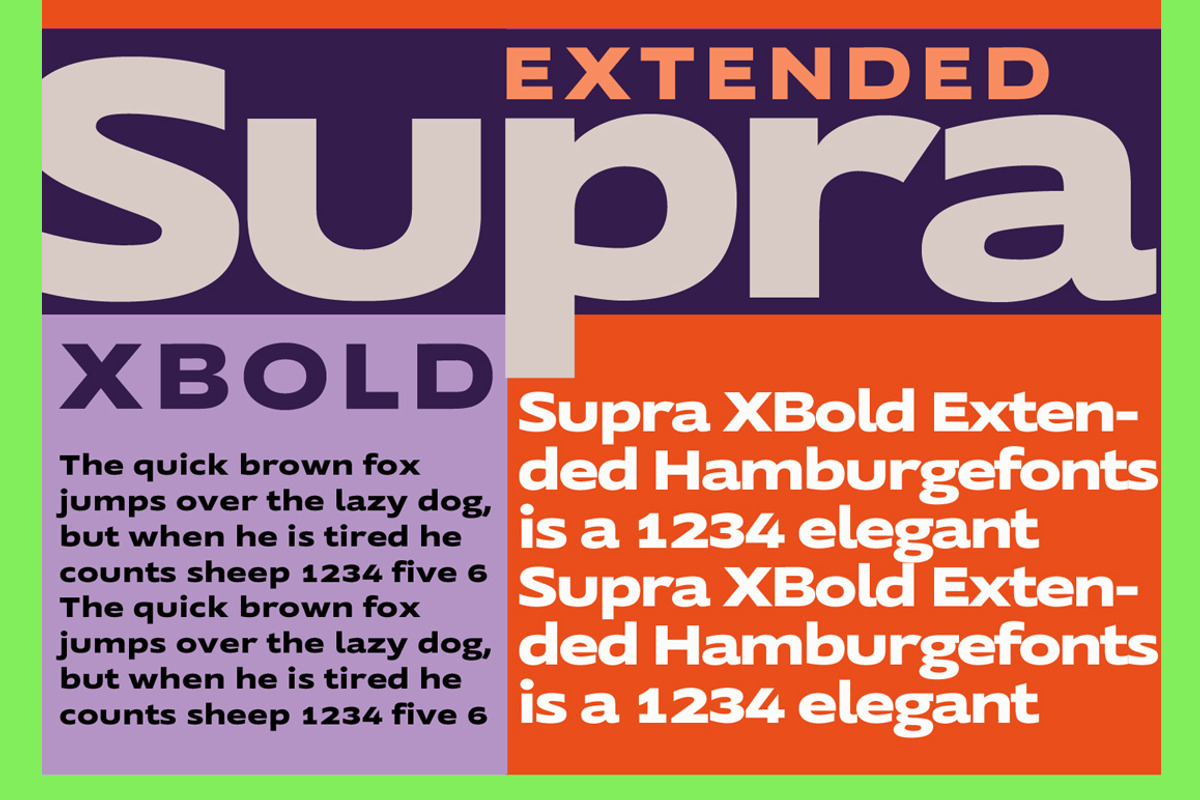 Supra Extended Fonts, a Sans Serif Font by Wiescher Design