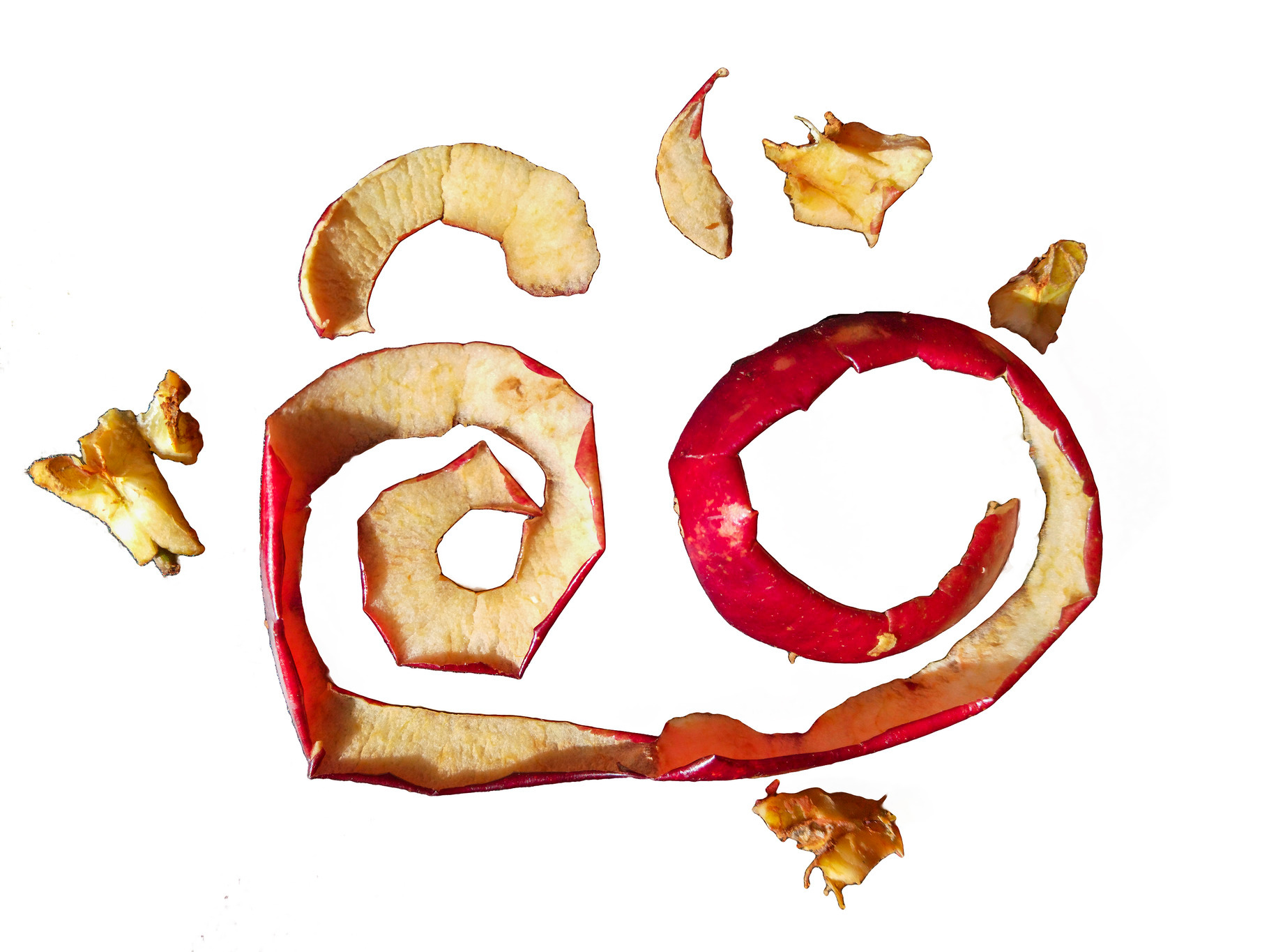 Apple leftovers isolated photo, a Food & Drink Photo by DanFLCreativo