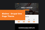 BizOne - Drupal One Page Theme, a Websites & App Template by Ordasoft