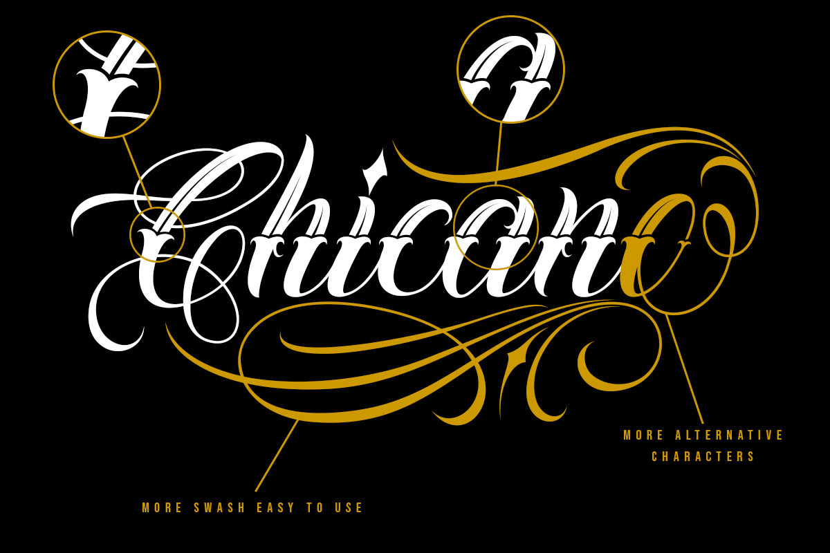 Chicano Vol. 02 | Tattoo style, a Script Font by Muntab_Art