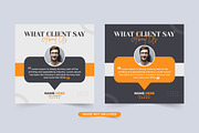 Client testimonial layout template