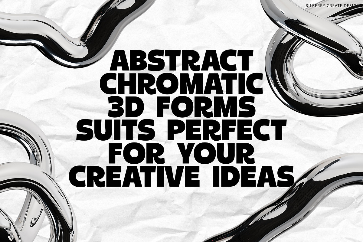 Chromatic 3D forms art set, an Object Graphic by BilberryCreates