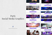 Party Facebook Posts, a Social Media Template by Social Corner Graphics