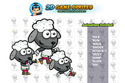 Sheep 2D Game Sprites, an Illustration by DionArtworks