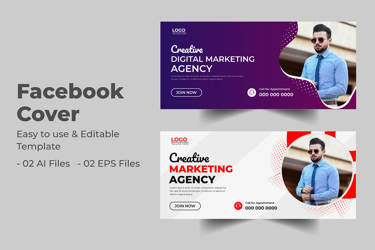 Digital Agency Facebook Cover Design, a Social Media Template by ...