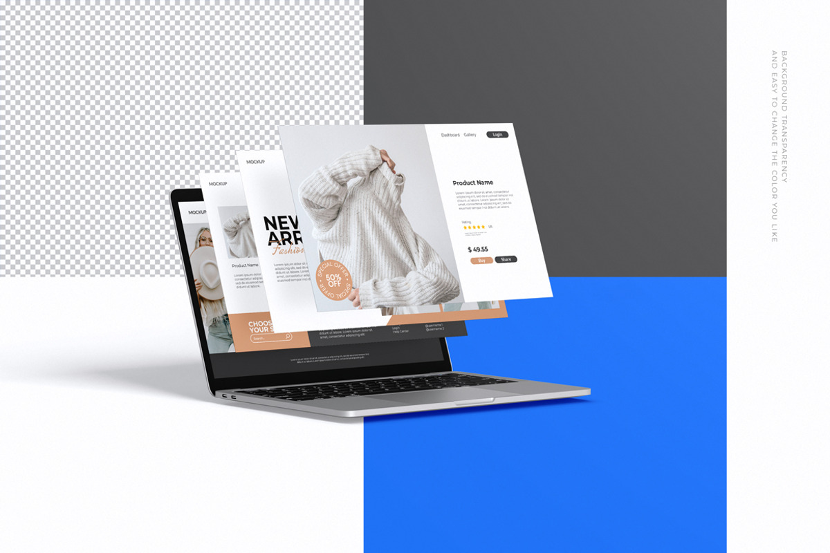 Laptop & Website Screen Mockup, a Mac Mockup by Mockup Supper