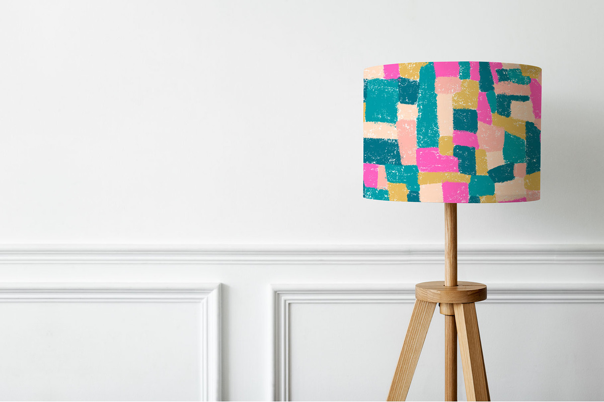 Blockprint Patchwork Pattern, a Pattern Graphic by Amanda Galvão