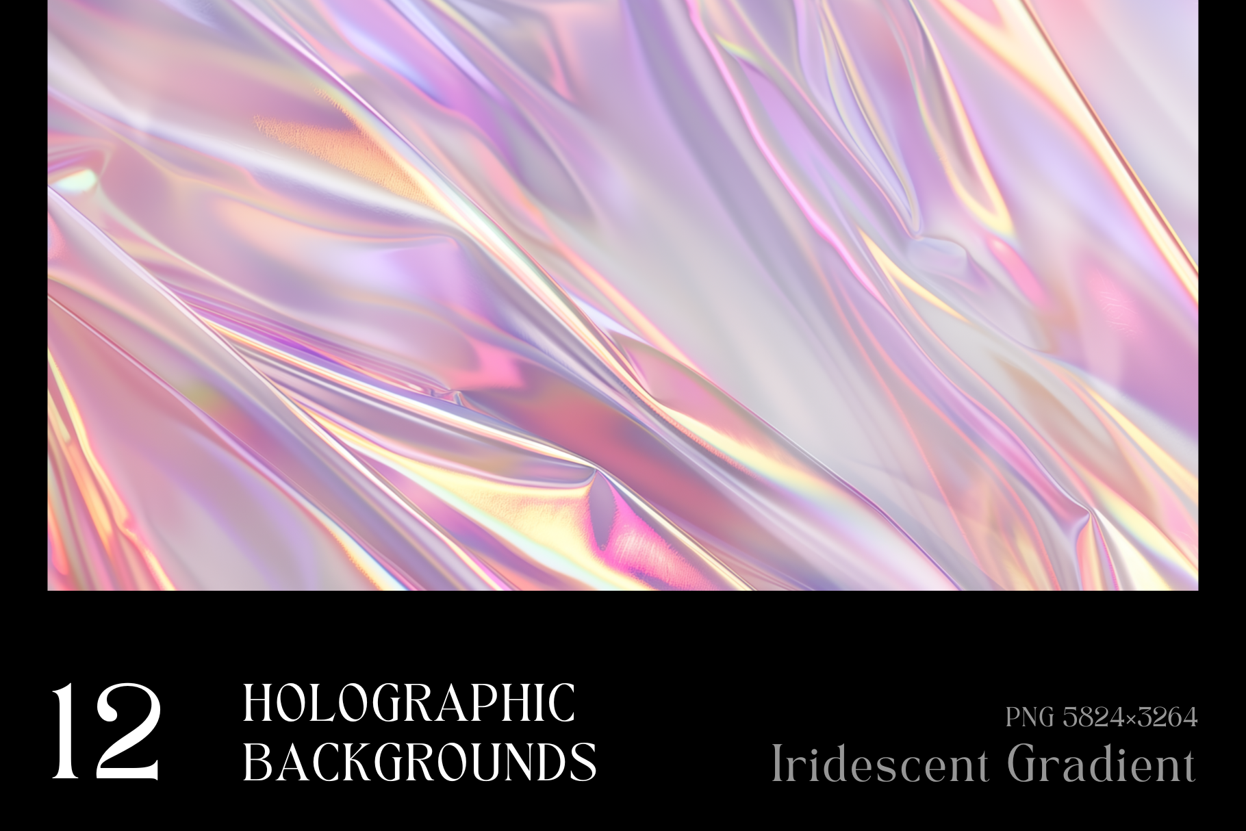 12 Holographic Gradient Backgrounds, a Background Graphic by Ksuview