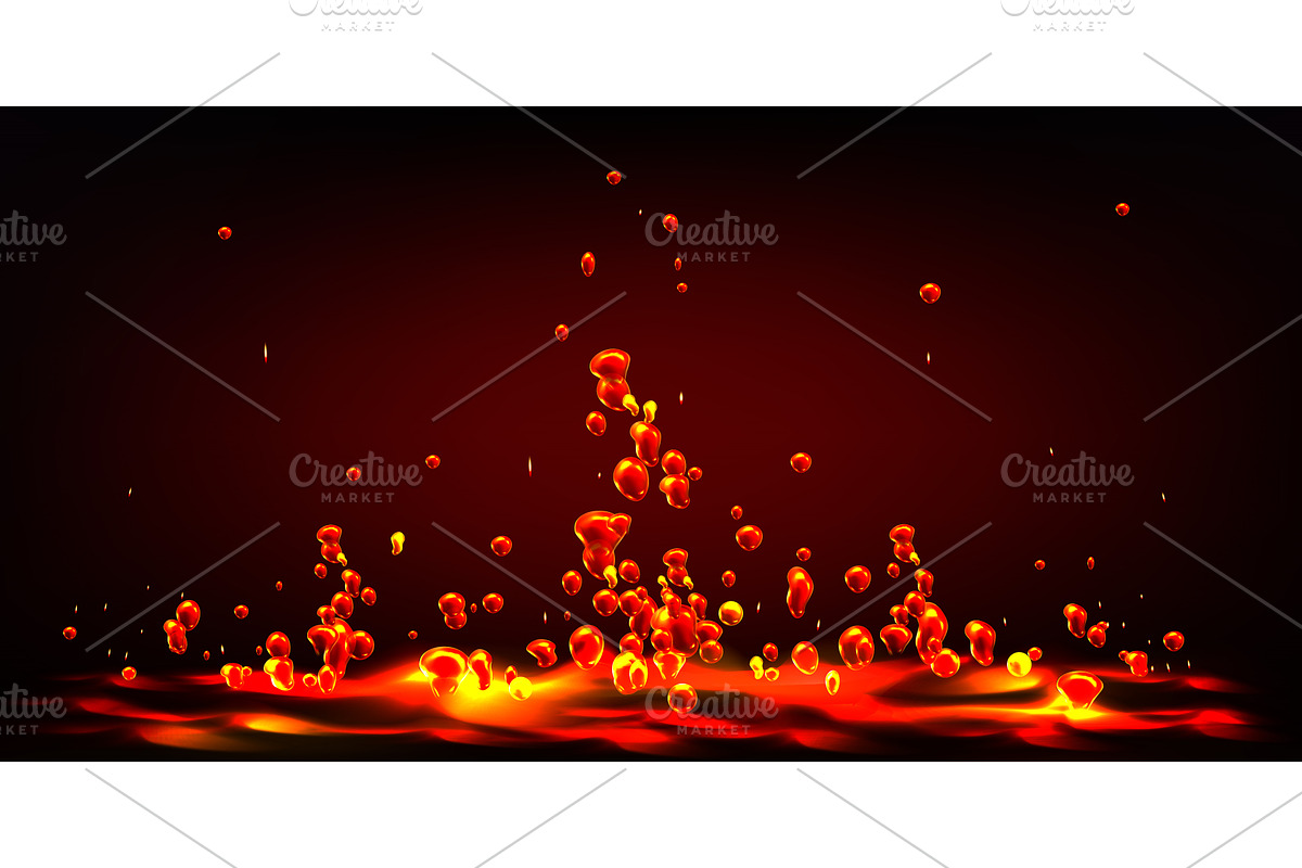 Hot liquid lava splash with flying, a Texture Graphic by art PVP ...
