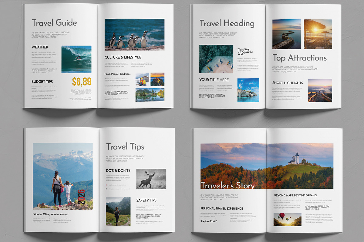 Travel Magazine Brochure Design