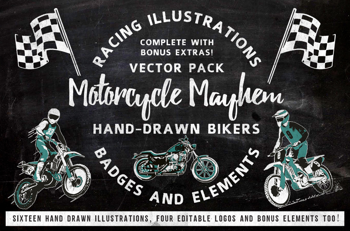 Motorcycle Mayhem, an Object Graphic by Sault Design
