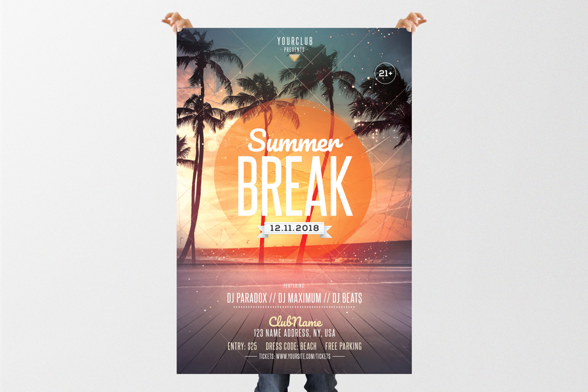 Summer Break - PSD Flyer Template, a Flyer Template by PixelsDesign