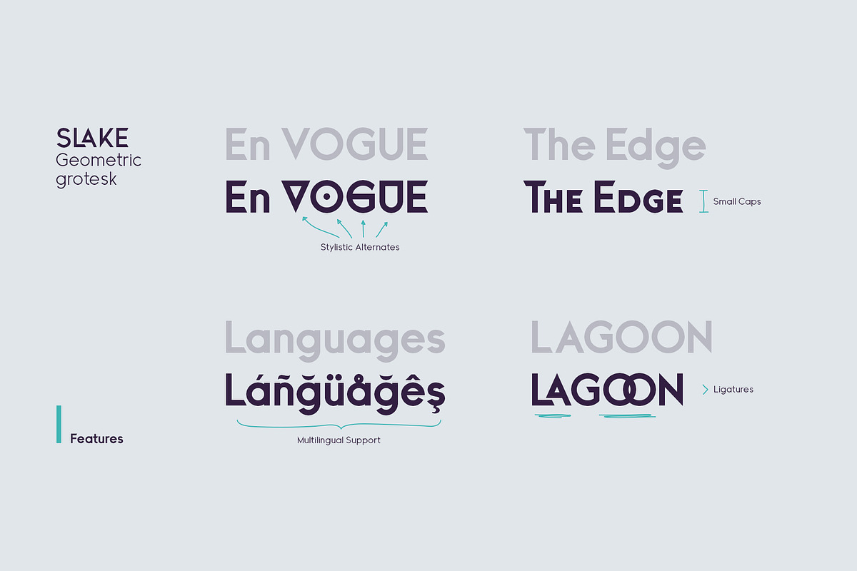 Slake Typeface, a Sans Serif Font by Victor Barac