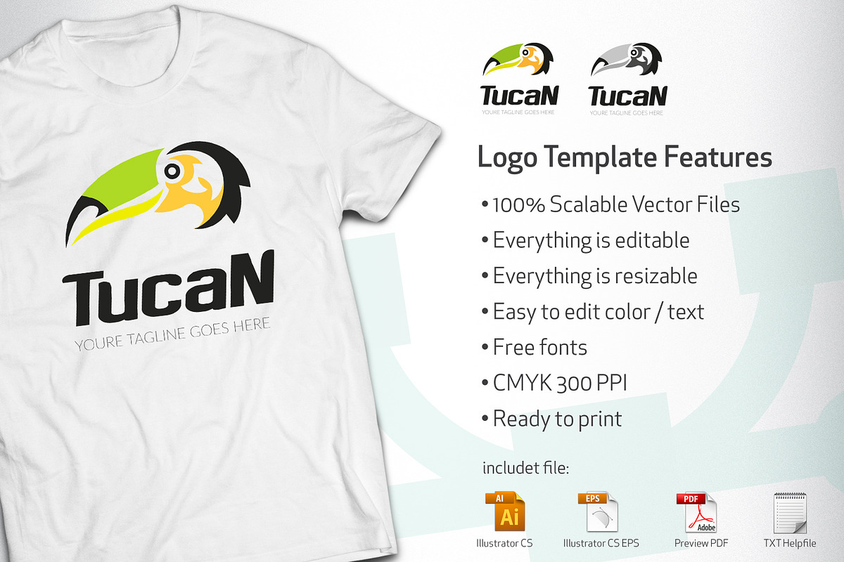 Tucan logo, a Branding & Logo Template by vectorlogos89