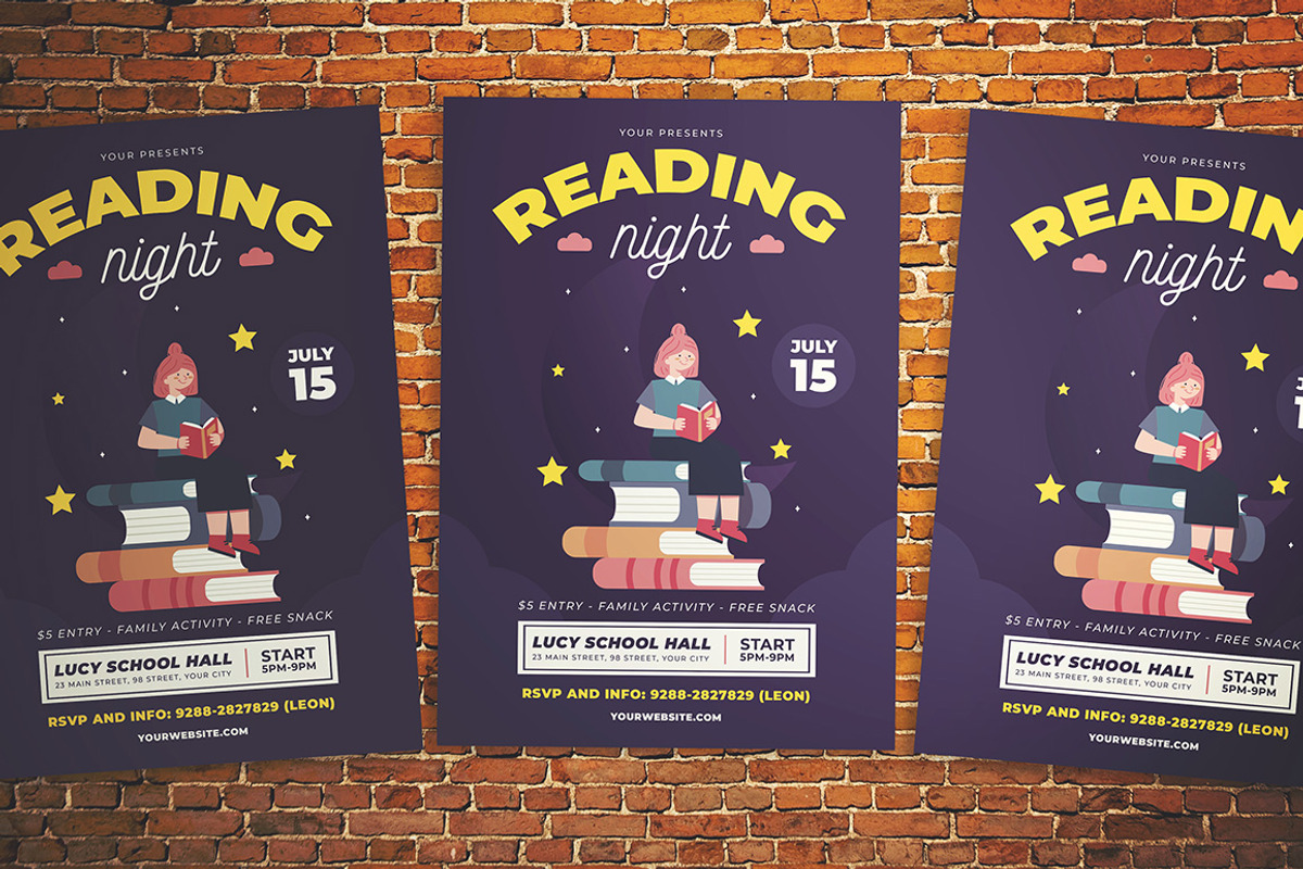 Reading Night Flyer, a Flyer Template by Gumico Studio.