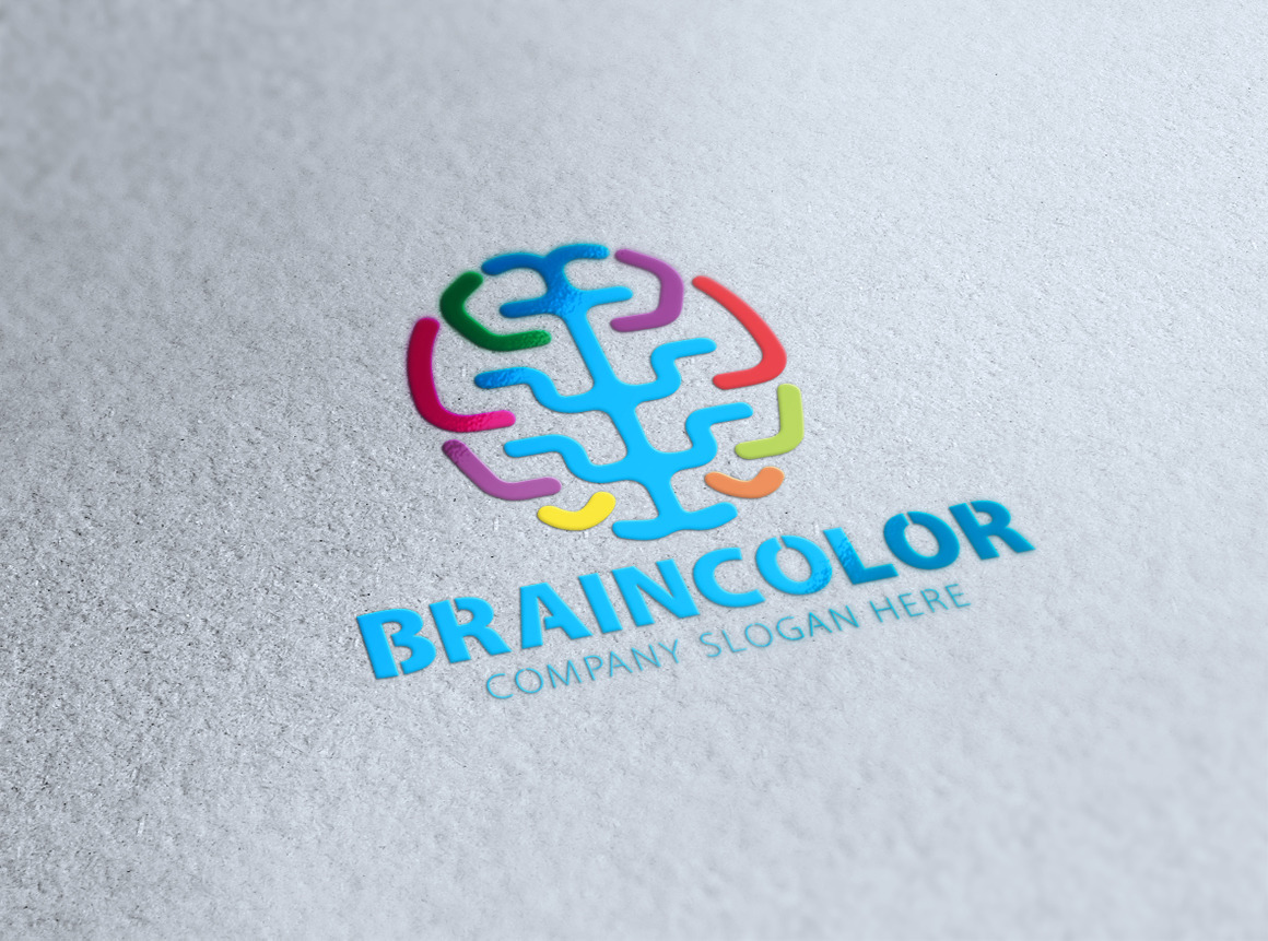 Brain Color Logo, a Branding & Logo Template by essegraphic