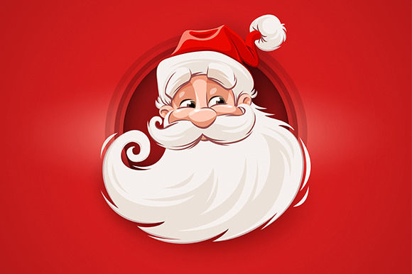 Smiling Santa Claus Christmas face, a Person Illustration by LoopAll