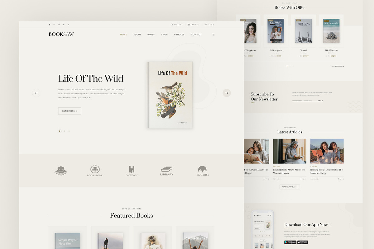 Bookstore HTML CSS Website Template