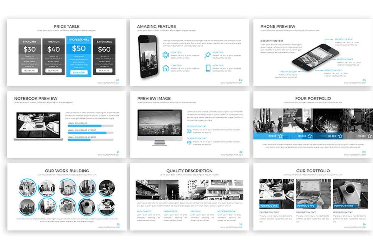 Clear PowerPoint Template, a Presentation Template by RRGraph