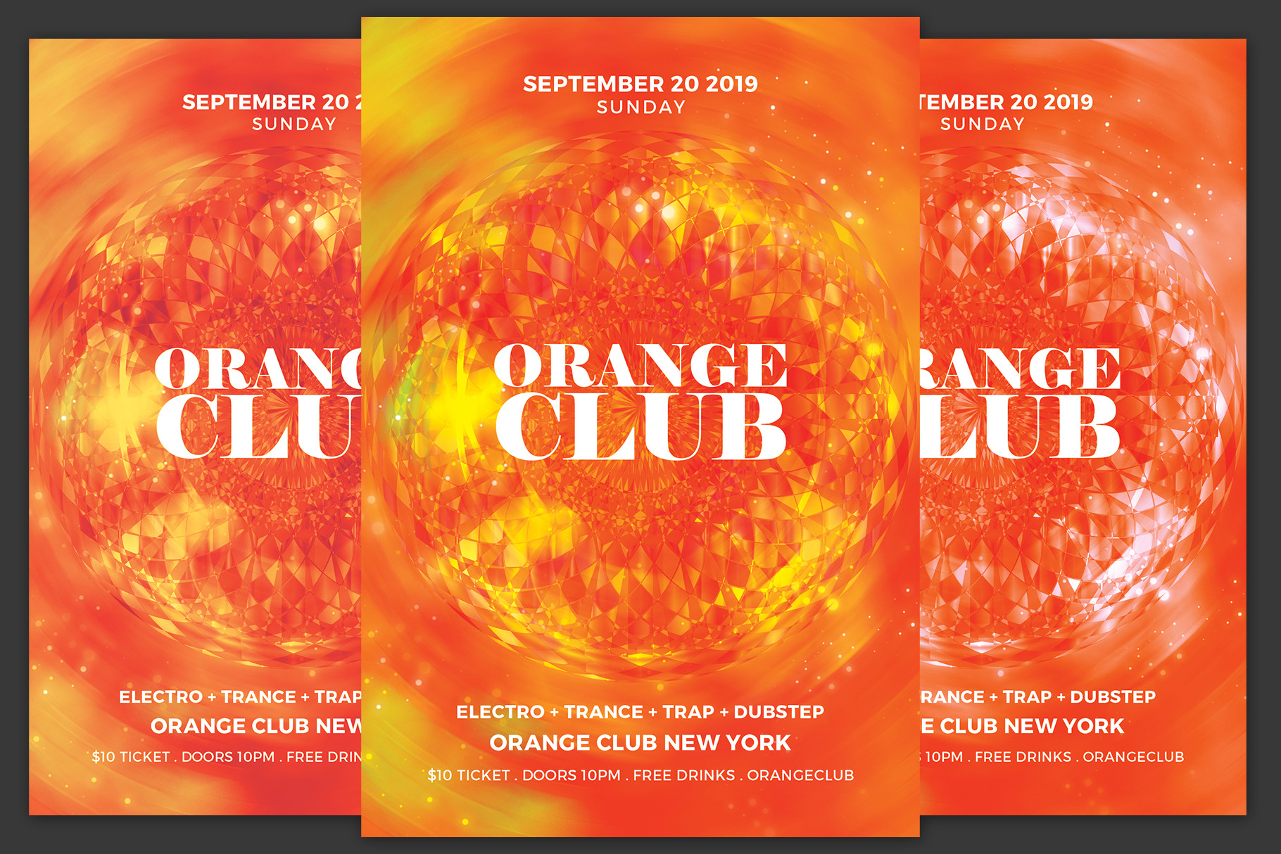 Orange Club Flyer, a Flyer Template by KiraYamato Design Studio