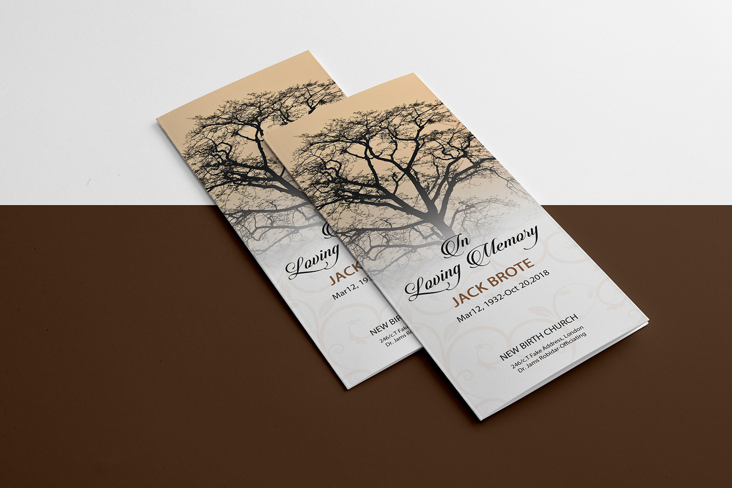 Trifold Funeral Template - V849, a Brochure Template by Template Shop