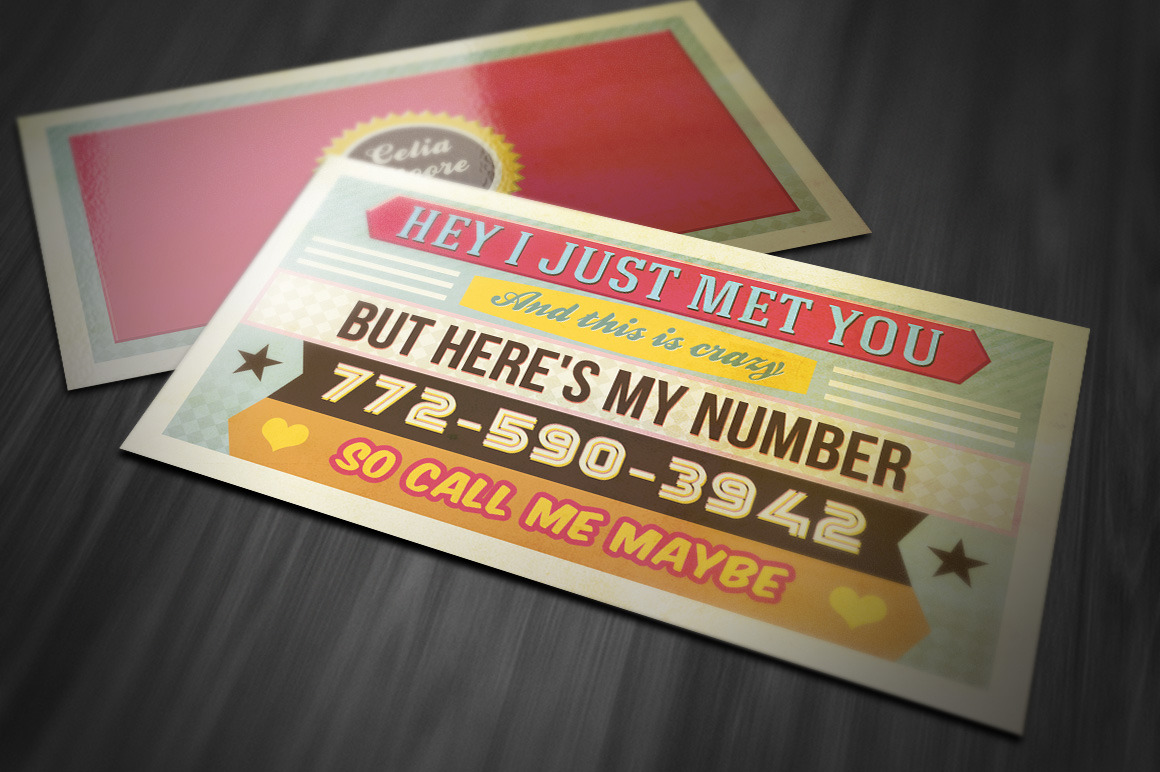 Funny Retro Business Card, a Business Card Template by Cruzine