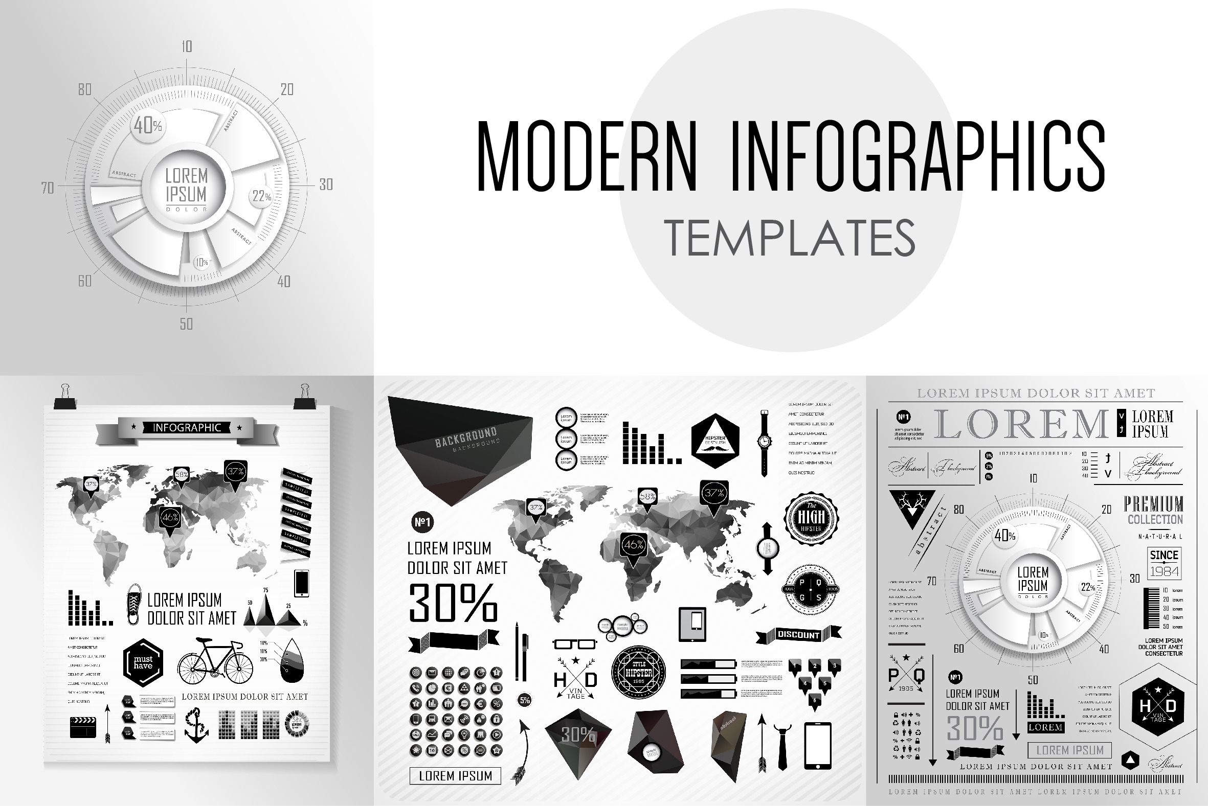 Modern elements of infographics, a Person Illustration by Merfin