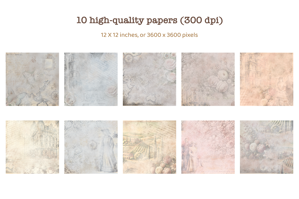 Vintage Voyage, High-Quality Papers, a Wallpaper Graphic by Digitaliya