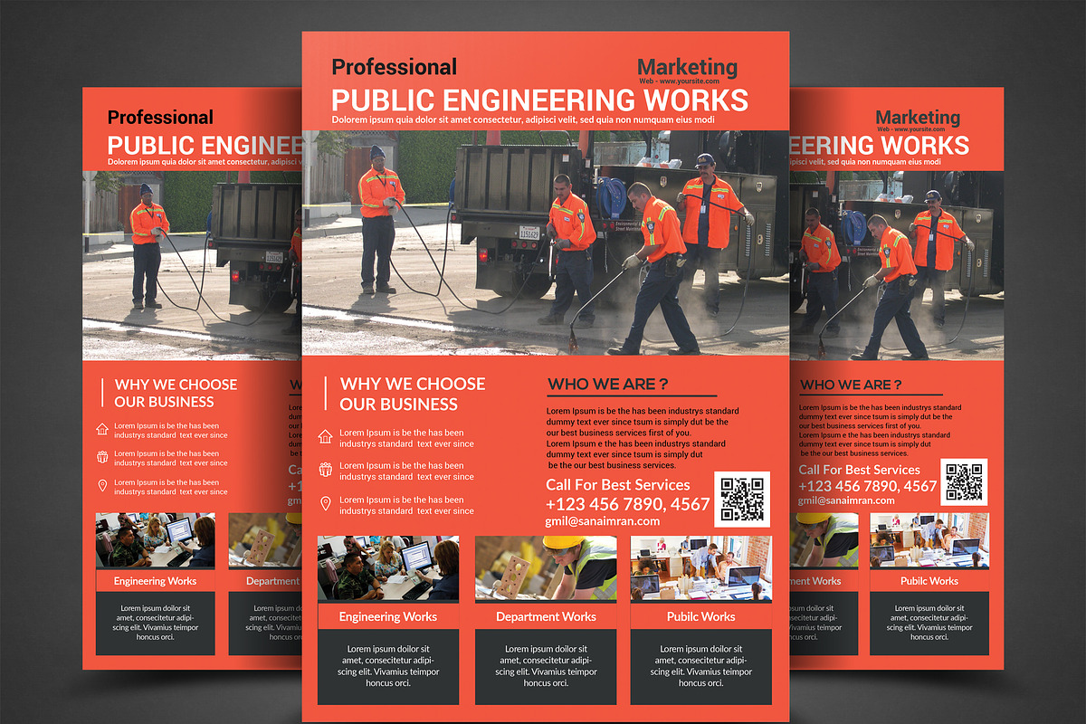PUBLIC WORKS Flyer, a Flyer Template by graphicforest