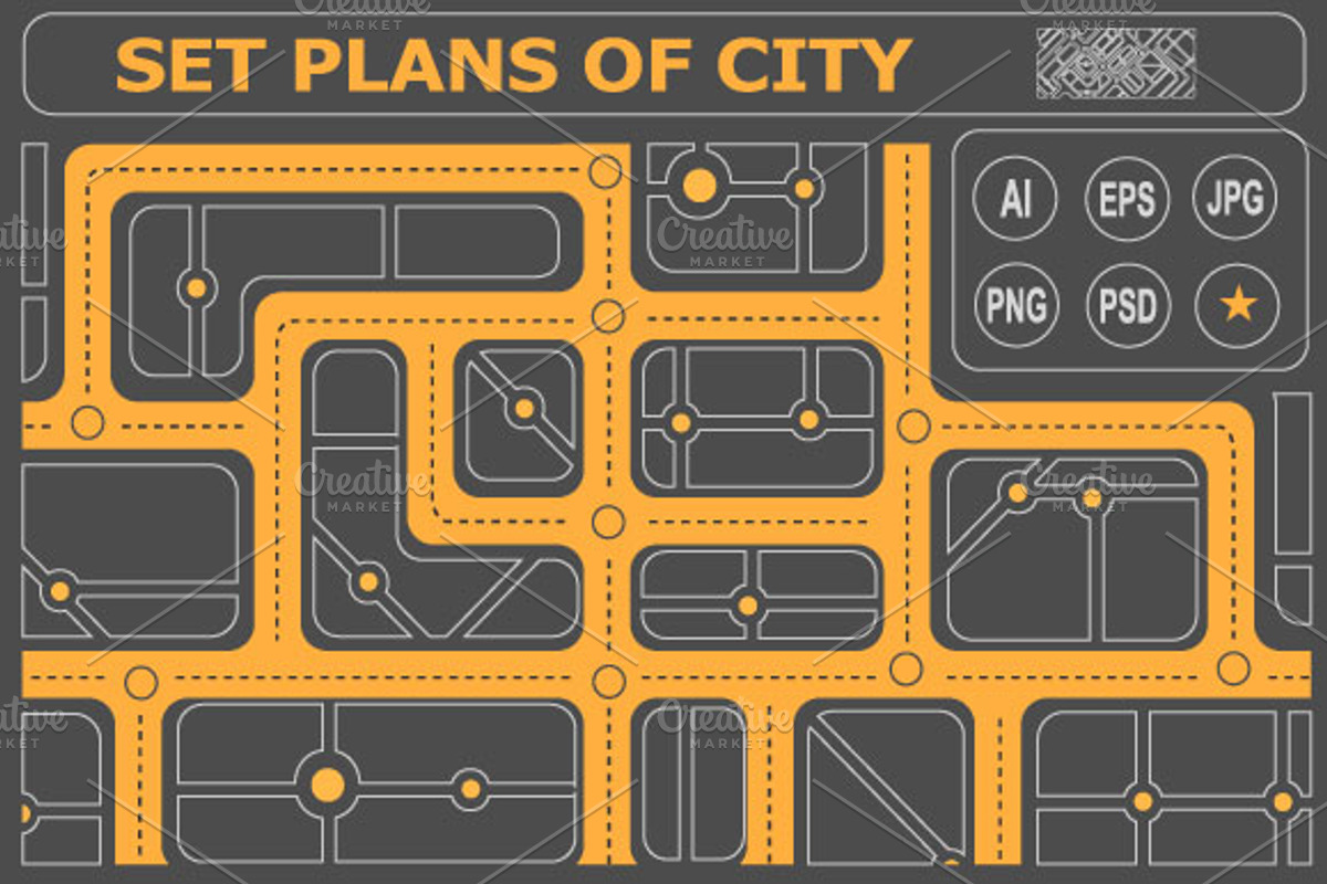 Vector map of city, a Background Graphic by AlexZeL