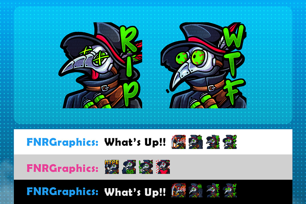 Plague Doctor Twitch Emotes