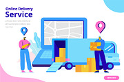 Online delivery vector illustration, a Person Illustration by Vector_Art