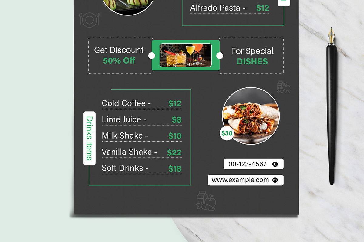 Restaurant Food Menu Book Template