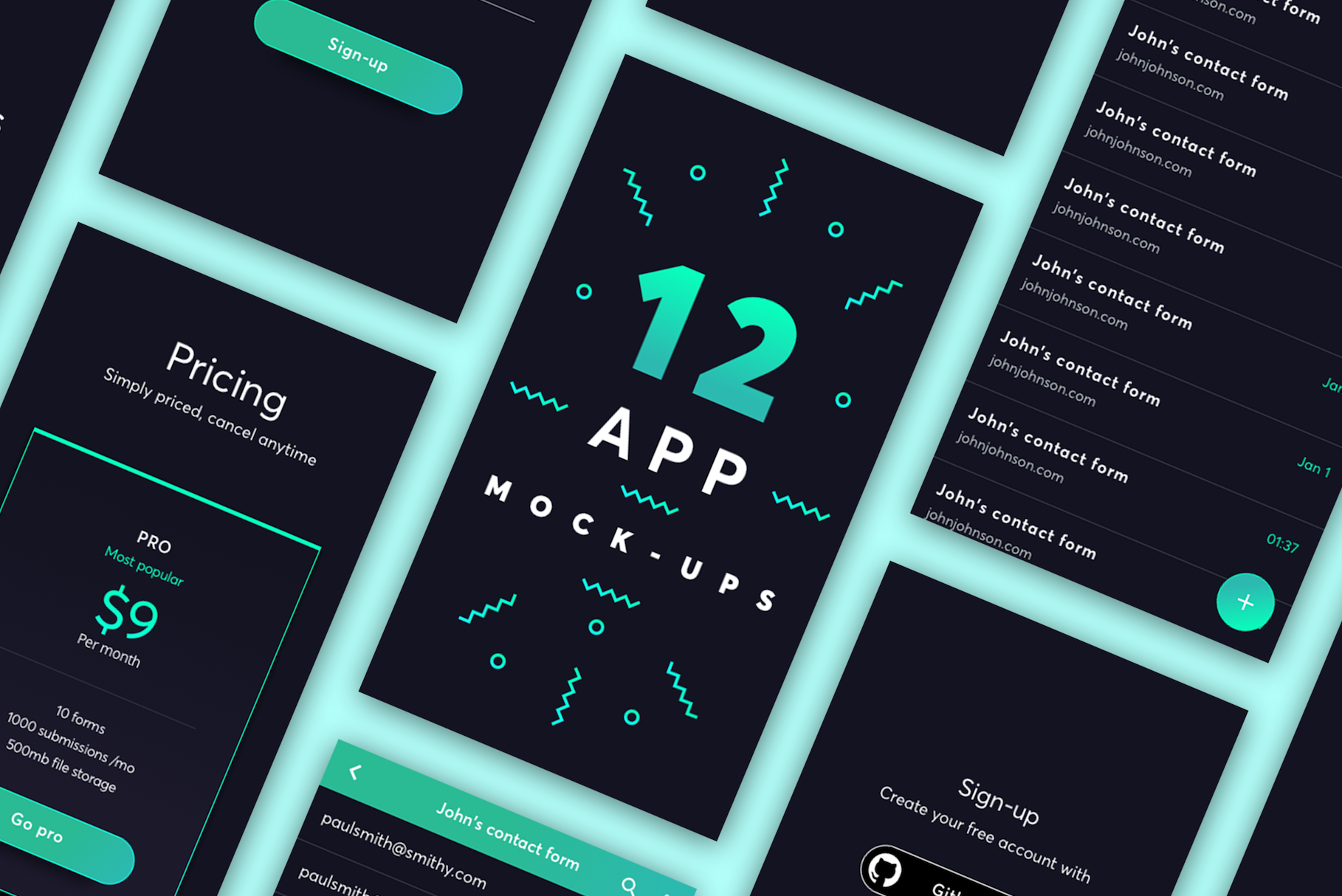 Minimal Mobile App Mock-ups, an iPhone Mockup by Delightful Design