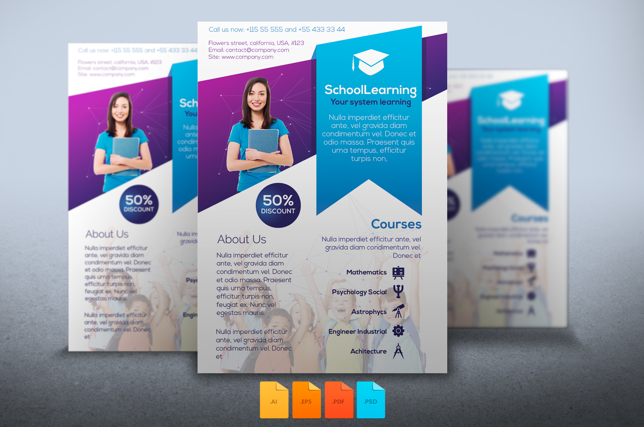 Flyer School Learning, a Flyer Template by DesignsStore