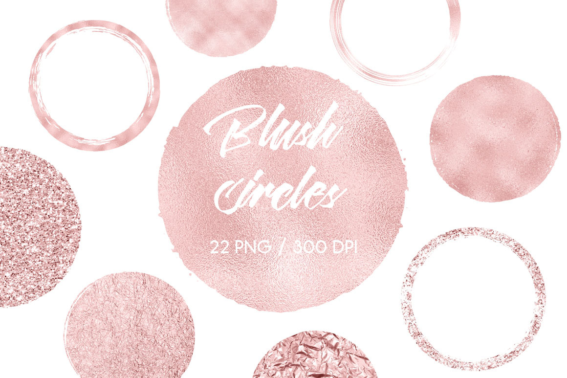 Blush Circles Clip Art, an Object Graphic by PeDe Designs