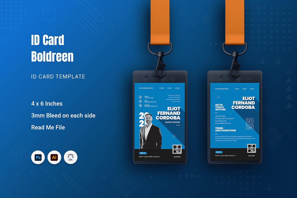 Boldreen ID Card, a Print Template by Fannan Studio