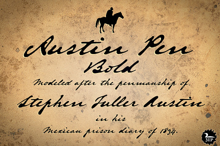 Austin Pen, an 1800s script font.