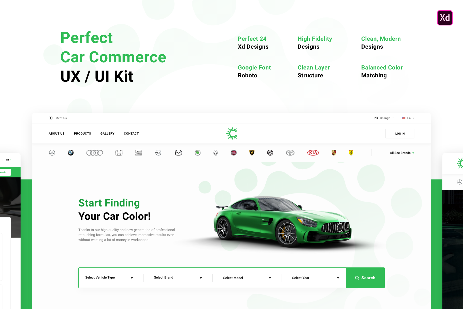 Perfect Car Commerce UX/UI Kit, an UI Kit Template by Design Universe