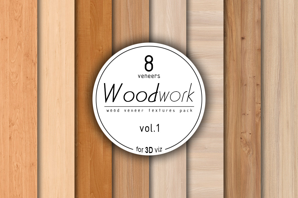 8 wood veneer texture pack vol.1, a Textures & Material 3D Model by Zver