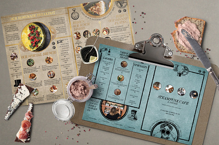 Bulletin Food Menu, a Brochure Template by BlueRobinStudio