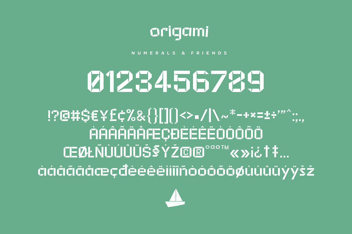 ORIGAMI Font + Elements