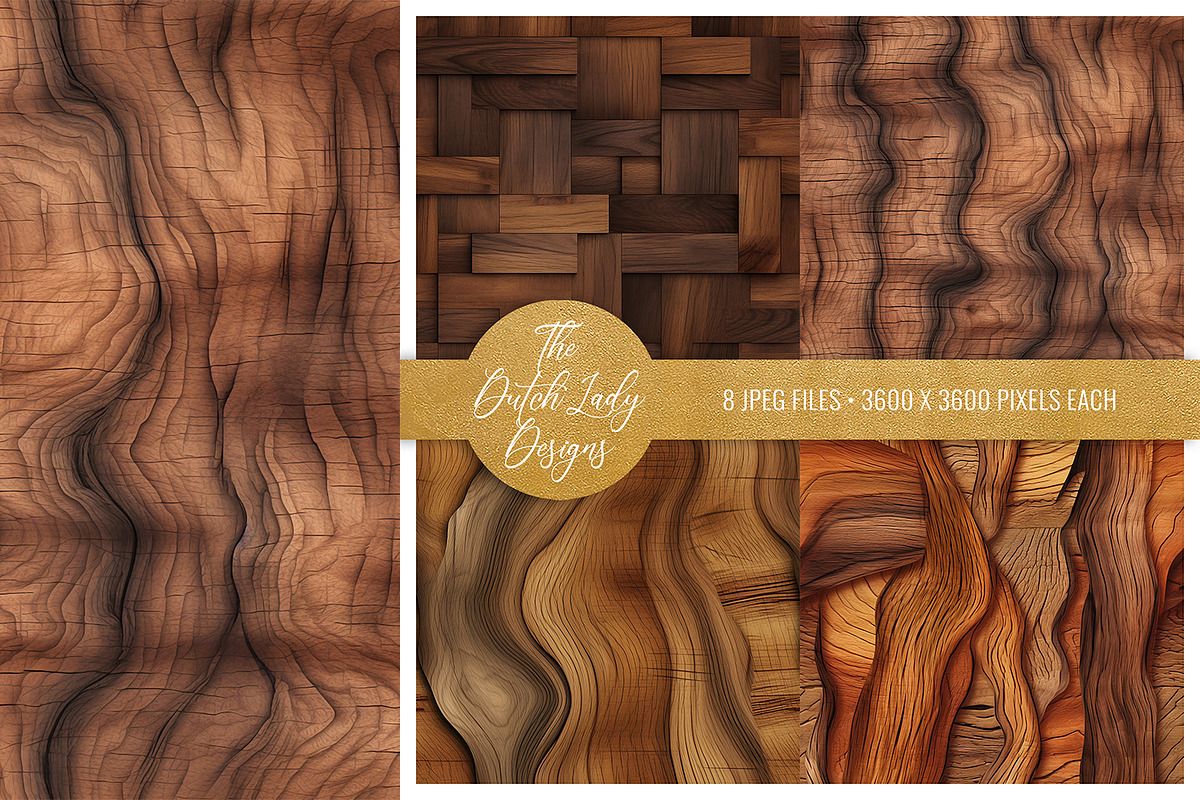 Wooden Textures Seamless Patterns, a Pattern Graphic by The Dutch Lady ...