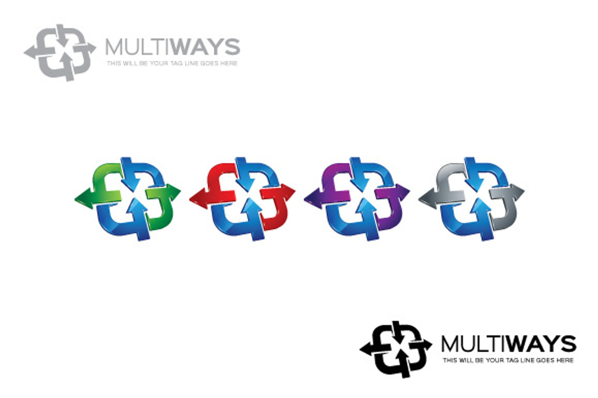 MultiWays Logo Template, a Branding & Logo Template by The Branding Fusion
