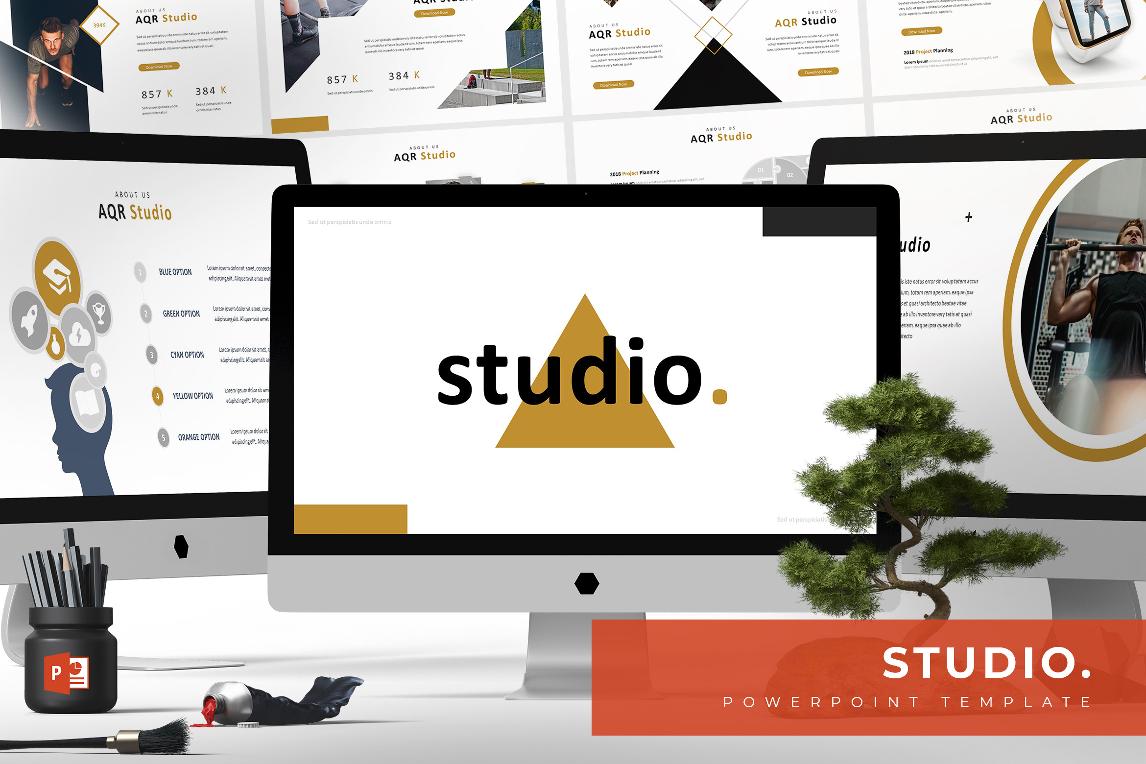 Studio - Powerpoint Template, a Presentation Template by AQR Studio ...