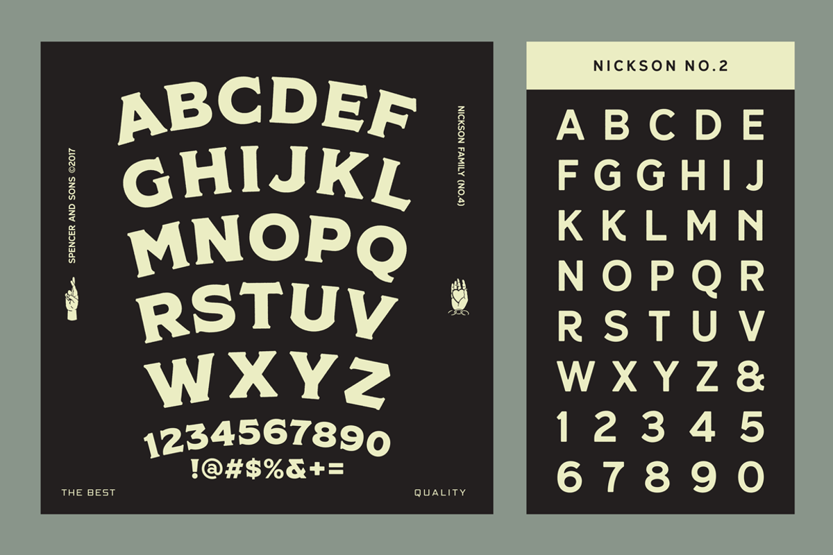 S&S Nickson Font Bundle, a Font by Spencer & Sons Co.