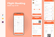 Flight Booking Mobile App UI Kit, an UI Kit Template by uicube