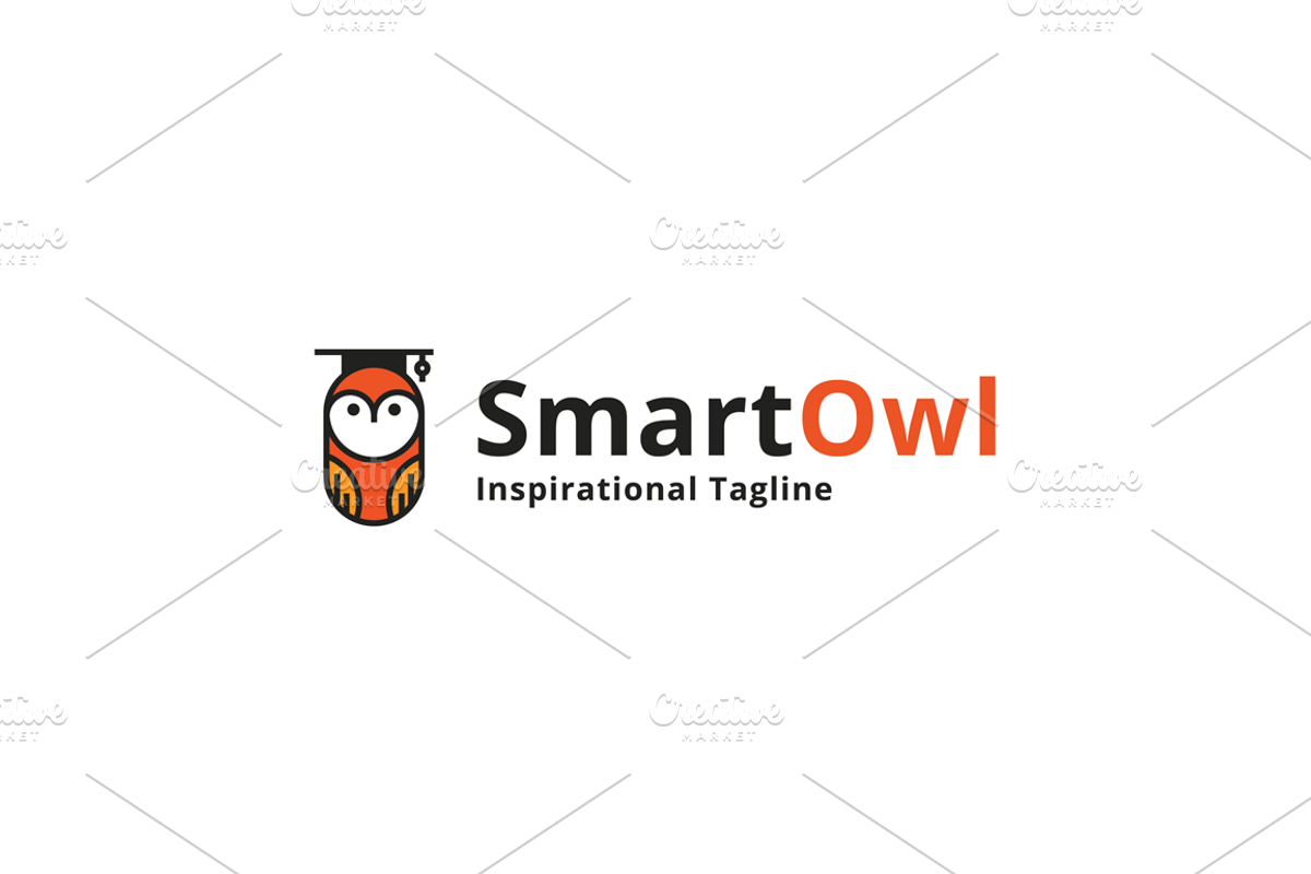 Smart Owl Logo Template, a Branding & Logo Template by Rekisaurus