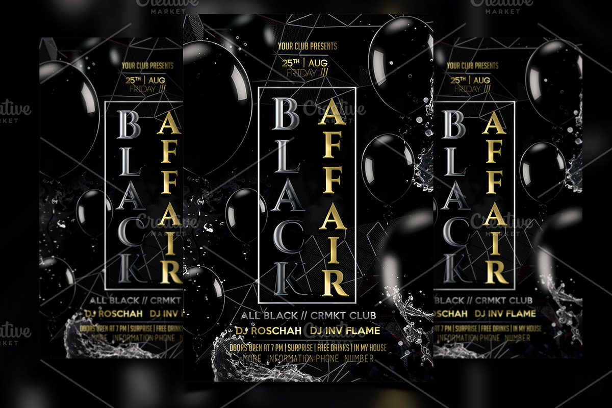 All Black Flyer, a Flyer Template by Basez Flyers