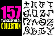 Twigs Symbol Collection, a Decorative Illustration by Design by sebrodbrick